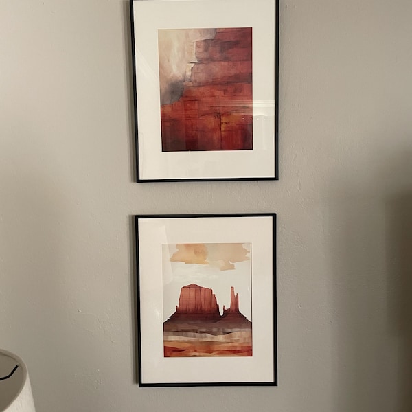 Galveston Beach Sunset Abstract Watercolor Art Print Capture Serenity ...