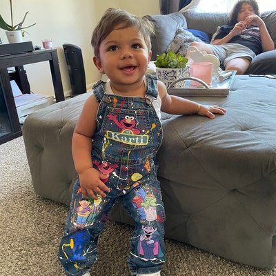 Elmo Overalls, Overalls Birthday Outfit, Custom Overalls, Sesame Street ...