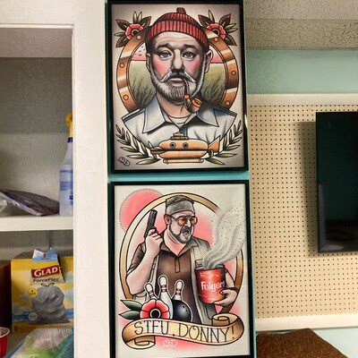 STFU Donny the Big Lebowski Tattoo Flash Art Print - Etsy