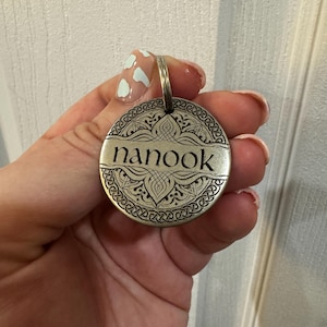 Personalized Pet Tag Elven Scrollwork With Celtic Border Custom Dog Cat ...