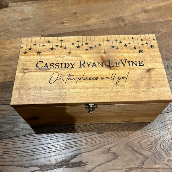 Time Capsule Keepsake Box for Newborn | Senior Gift | Personalized ...