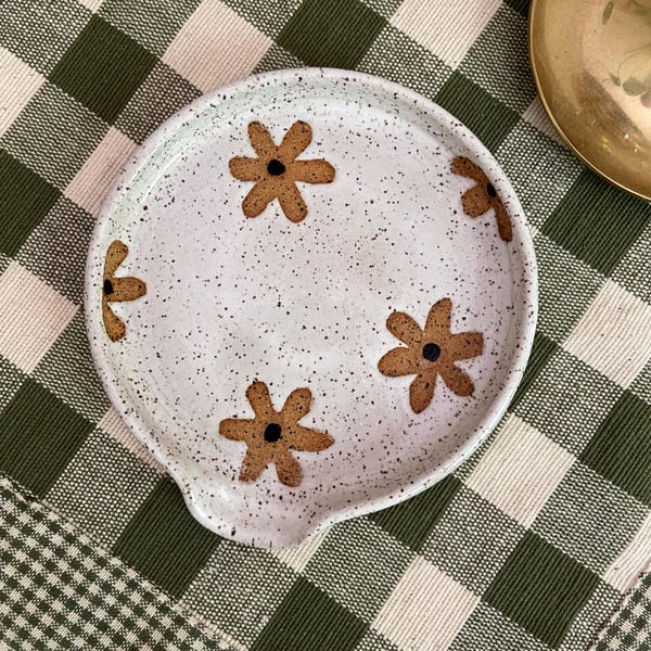 Strawberry Spoon Rest, Coffee Bar Rest, Ceramic Utensil Holder ...