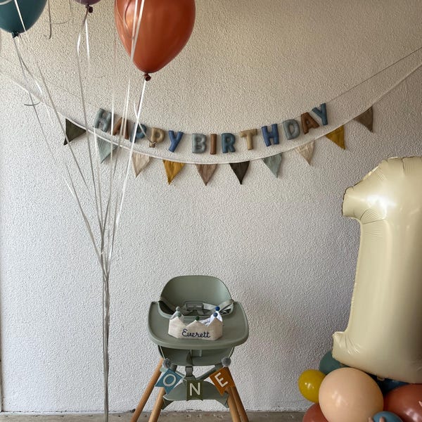 Happy Birthday Banner, Felt Birthday Banner, Reusable Birthday Banner ...