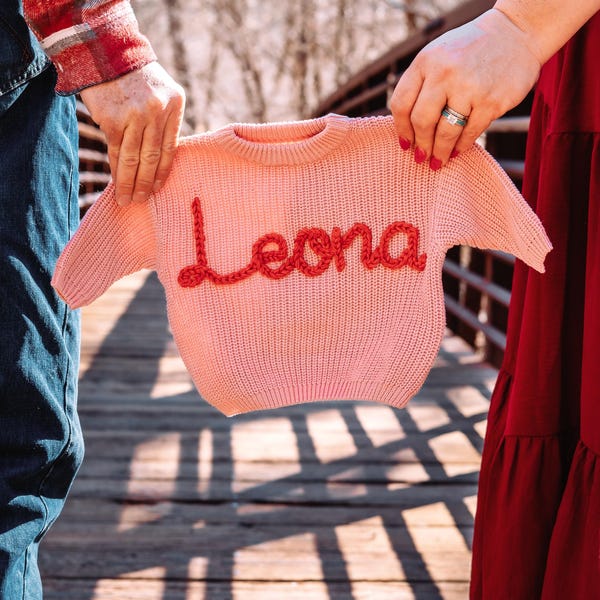 Hand Embroidered Sweater First Birthday Sweater,personalized Baby ...