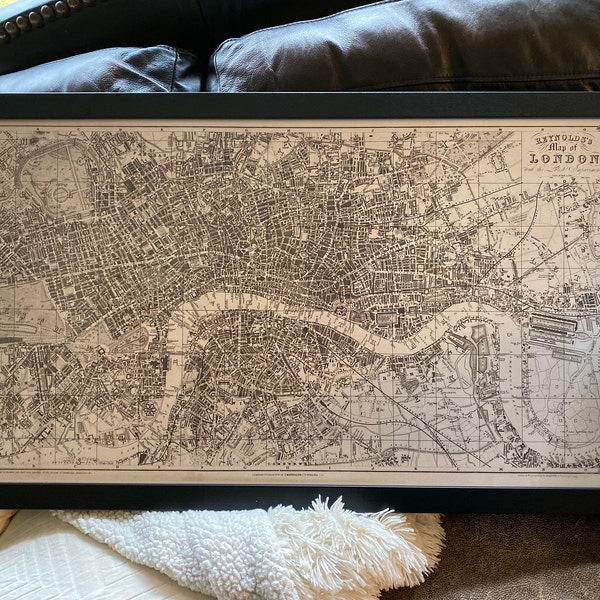 Old Map of London 1851 Vintage Map of London | Vintage Map Wall Art ...