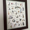 Winnie the Pooh ABC Poster, Alphabet Wall Decor, Original Hundred Acre ...