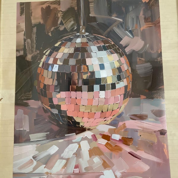 Hot Pink Mirrorball Print: Y2K Disco Ball Wall Art (digital Download ...