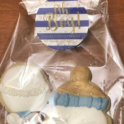 Oh Boy Sticker, Baby Shower Sticker / Label, Personalized, Custom Boy ...