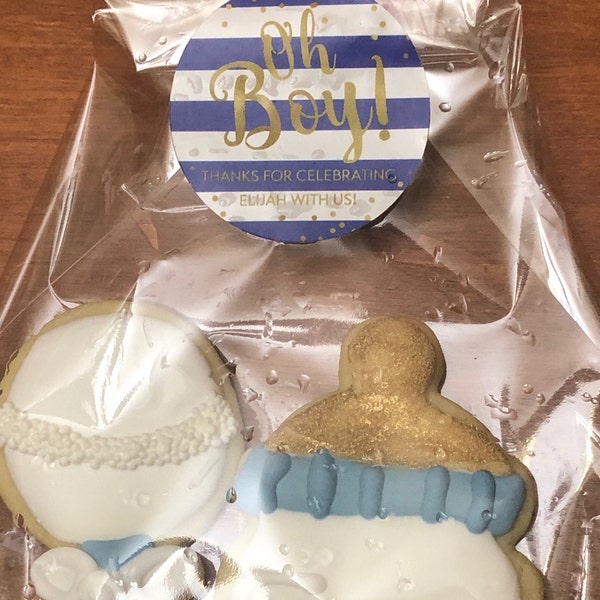 Oh Boy Sticker, Baby Shower Sticker / Label, Personalized, Custom Boy ...