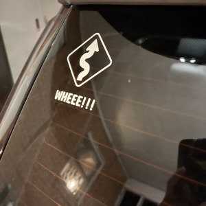 Wheee Twisty Road Decal, Car Decal, Vinyl Decal, Window Sticker, Funny ...