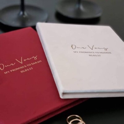 Personalised Wedding Vow Booklets, Personalized Wedding Vow Books ...