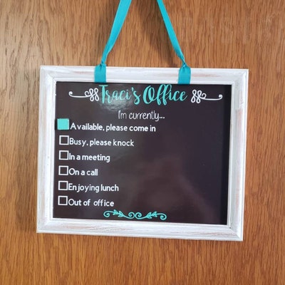 Office Message Board Signunavailable Signnot Here Door - Etsy