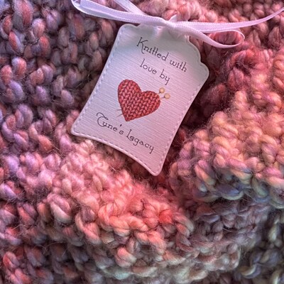 Hand Knit Tags Set of 15 Personalized Store Tags Handmade Hand Made ...