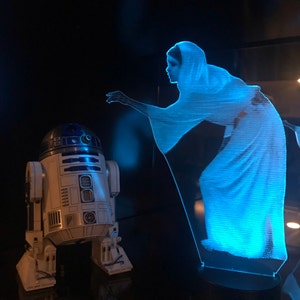 Princess Leia Hologram, A New Hope, Edge Lit Acrylic LED Light With ...