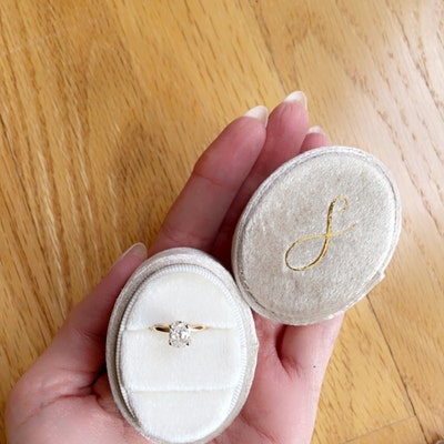 VELVET RING Box IVORY, Wedding Rings Box, French Ring Box, Vintage ...