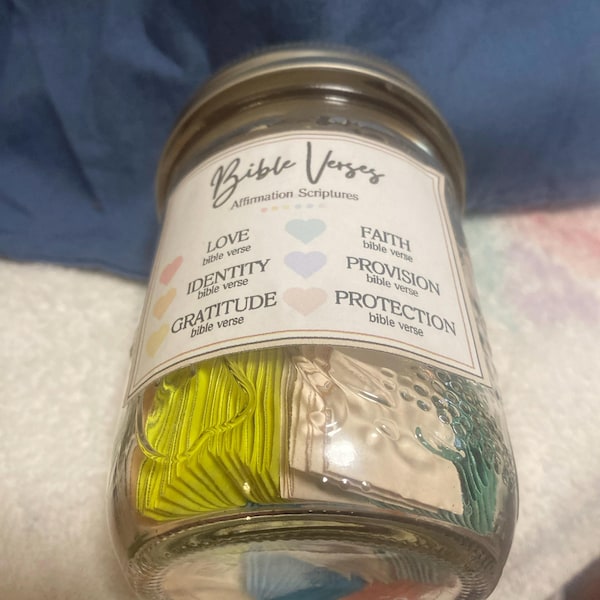 DIY Jar Bible Verse Printable Scriptures Jar for Emotions Christian Jar ...