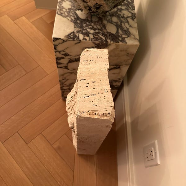 Chiseled Travertine Floating Shelf - Natural Stone Shelves - Invisible ...