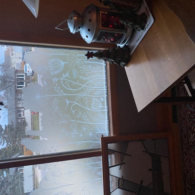 Floral Window Decal by Dizzy Duck Frosted Privacy Window Film Custom ...