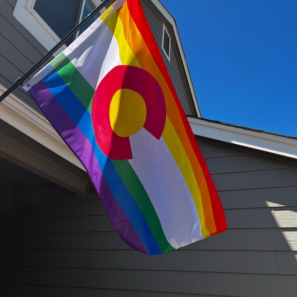 USA Gay Pride Flag 3'x5' LGBTQ Indoor Outdoor Waterproof Poly Us Flag ...