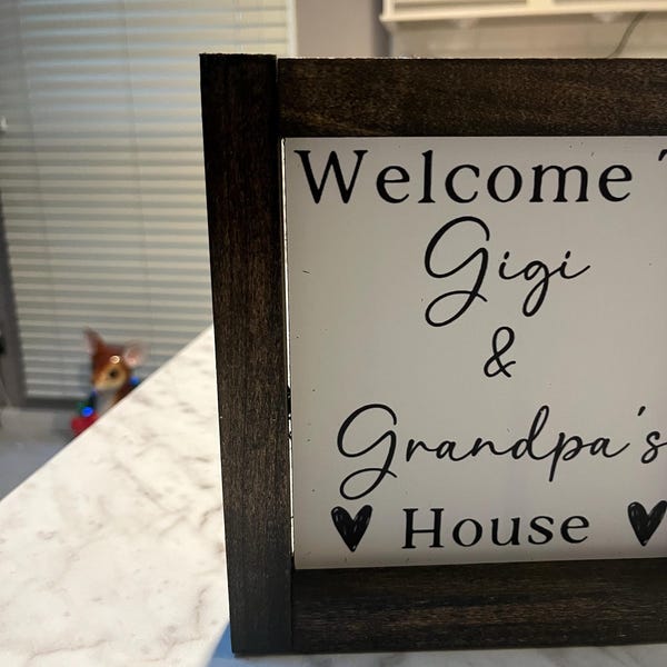 Grandma & Grandpa's House Sign: Custom UV Printed Wood, Grandparent ...