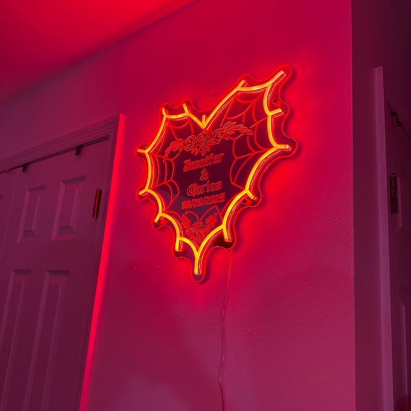 Custom Beach House Neon Sign, Personalized Beach House Wall Sign ...