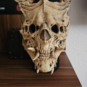 Pre-order Oni Skull Mask/demon Skull/ Horror Halloween, Costume, Mask ...