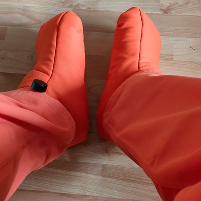 Prison Restraining Booties Orange Soft Padded Booties for Prisoners ...