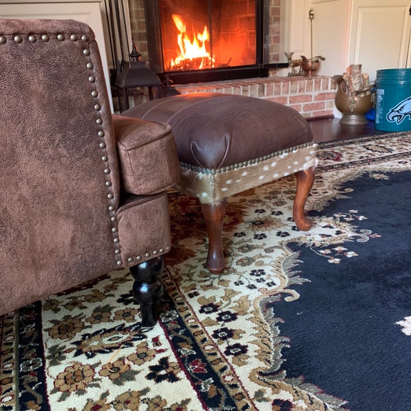 Axis Deer Bench, Vanity Bench, Bedroom Bench, Axis Deer Hide Bench ...