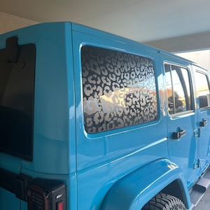 Leopard Cheetah Print Rear Window Decals Fit Jeep Wrangler - Etsy