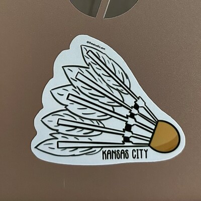 KC Shuttlecock Vinyl Sticker - Etsy