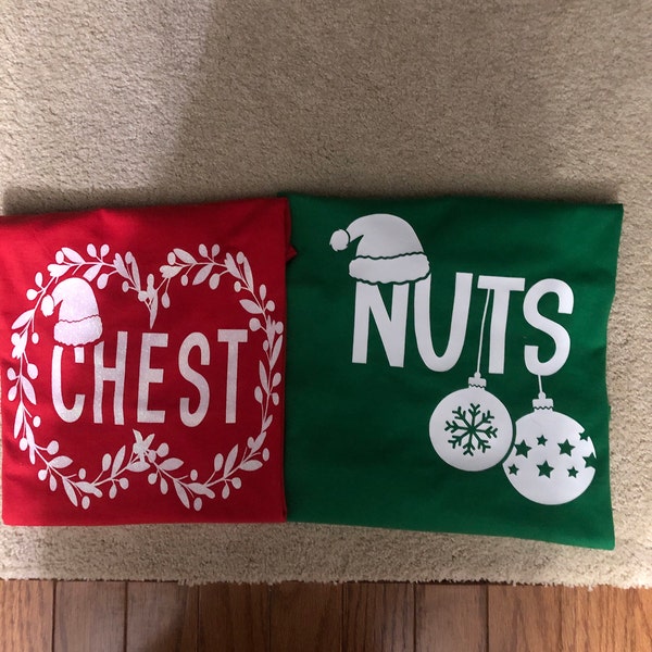 Funny Chest Nuts Couple Christmas SVG, Matching Shirt Design (digital ...