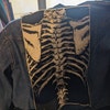 Ribcage Back Patch, Ribcage, Skeleton Patch, Bones Patch, Cloth Patch, Spine, Back Patch, Canvas ...