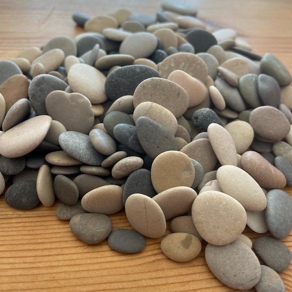 Bulk of 200/300 Tiny Pebbles, Flat & Colorful Genuine Beach Stones ...