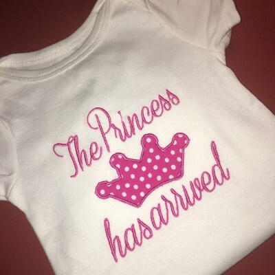 The Princess Has Arrived Machine Applique Embroidery Design Princess ...