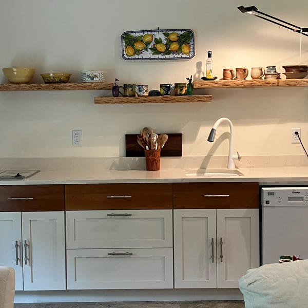 Chunky Cherry Live Edge Floating Shelf - Etsy