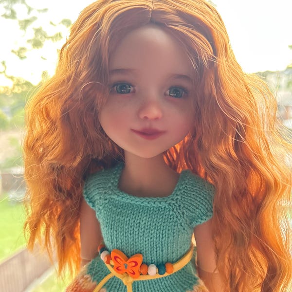 Custom Doll Wig for Minifee 1/4 BJD Dolls- "tan Caps" 6-7" Head Size of Bjd, Msd, ,fairyland ...