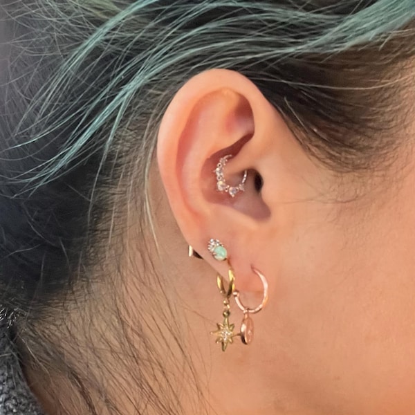 NEW ‣ Dido 14K Solid Gold Bead Charm Double Chain Attachment • 14K Gold ...