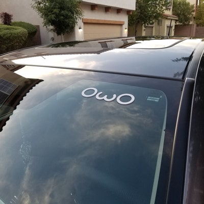 Owo Decal, Emoticon Meme Laptop Sticker, Furry Fandom Car Window ...