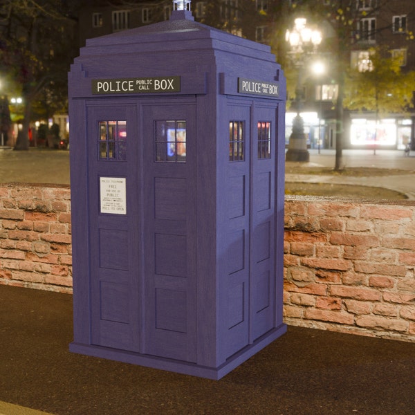 TARDIS Inspired Double Ring Box - Etsy