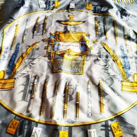 Vintage LAKE REEDS SCARF by Gil De Losne of Paris. Floaty French Nature ...