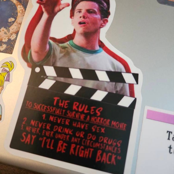 Rules to Survive a Horror STICKER -RANDY~SCREAM Fan Inspired! - Etsy