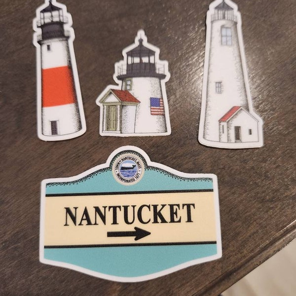 ACK PACK Includes 3 Nantucket Lighthouse Stickers sankaty, Great Point ...