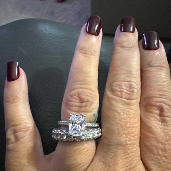 Opal Engagement Ring Set, 3 Ring Set Art Deco Fitted Opal Ring Set ...