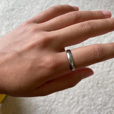 Simple Stainless Steel Ring, Basic Band, Size 7-13, Handcrafted Steel ...