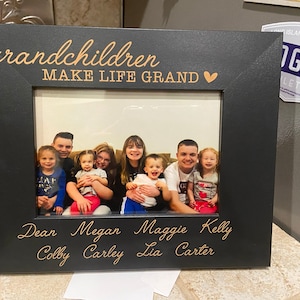 Grandchildren Make Life Grand Picture Frame Grandparents Picture Frame ...