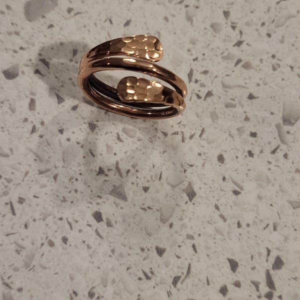 Pure 100% Copper Wrap Ring, Arthritis Thumb Ring, Solid Copper Ring ...