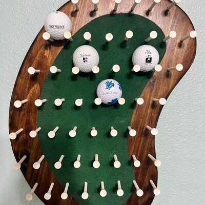 Putting Green Shaped Golf Ball Display - Etsy