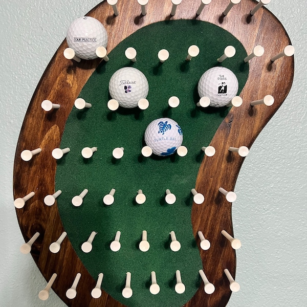 Putting Green Shaped Golf Ball Display - Etsy