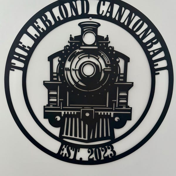 Personalized Train Driver Gift for Him Custom Name Railroad Sign Meatl ...