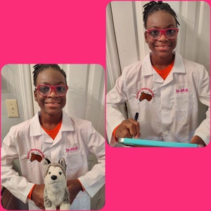 Personalized Kids Dinosaur Lab Coat With Tyrannosaurus Rex | Etsy